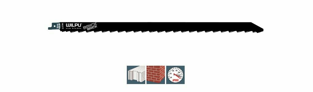 Полотно для сабельных пил WILPU 3044/400 НМ (1/2") Арт.1654000001 для кирпича, клинкера, газобетона 1 шт/уп
