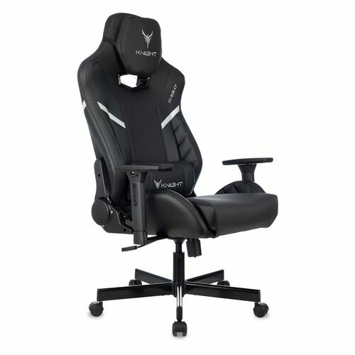Кресло игровое KNIGHT Thunder 5X, на колесиках, эко. кожа, черный [knight thunder 5x b]