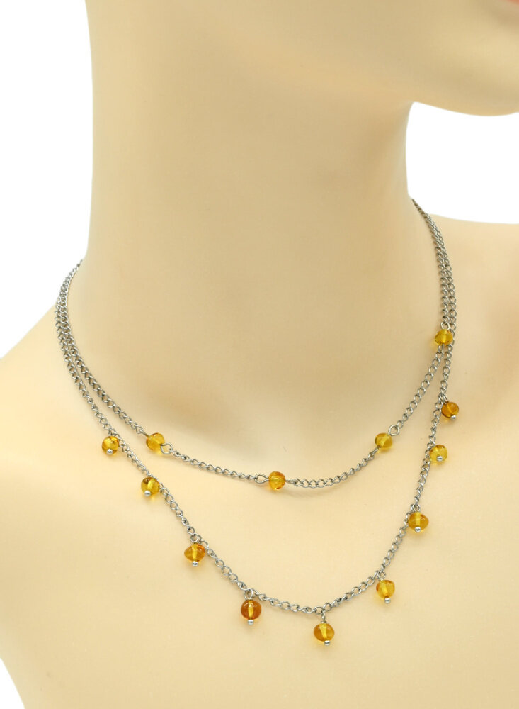 Колье, янтарь