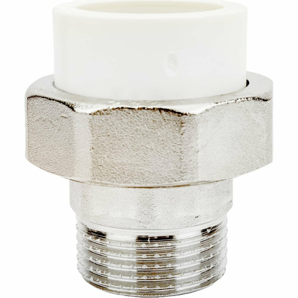 Комбинированная разъемная муфта (американка) PRO AQUA PP-R НР белая d-32 мм 1" PA21018b