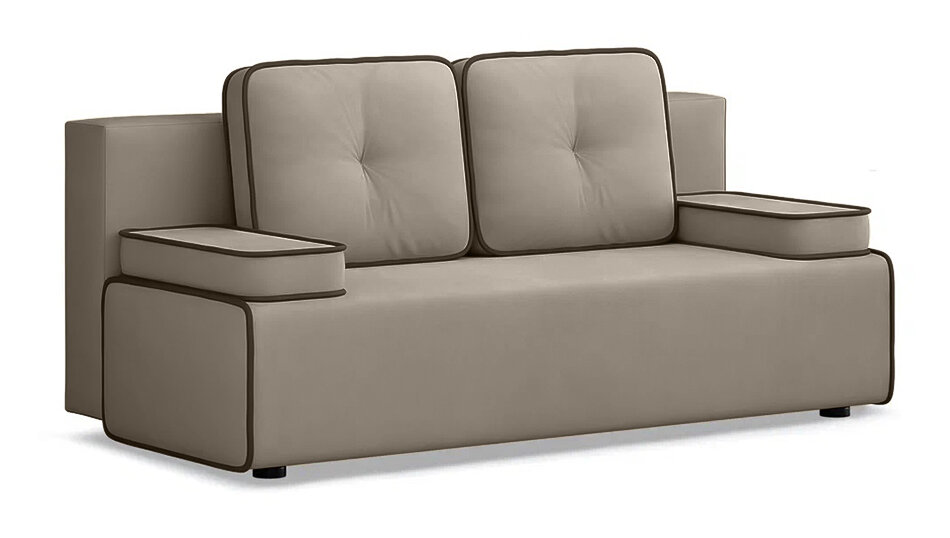 Диван раскладной Аура 8, механизм еврокнижка, в цвете бежевый (Велутто 05)