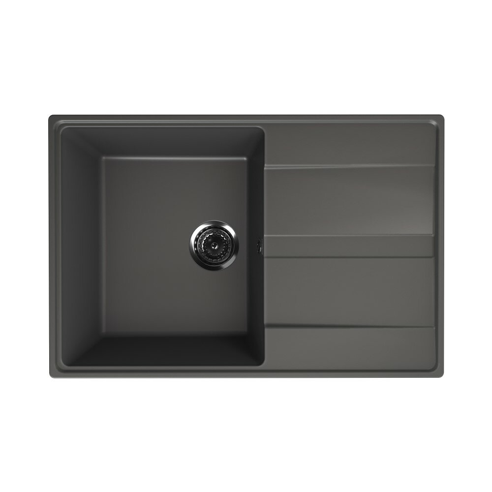 Кухонная мойка Ulgran Quartz Prima 750-09, мокрый асфальт