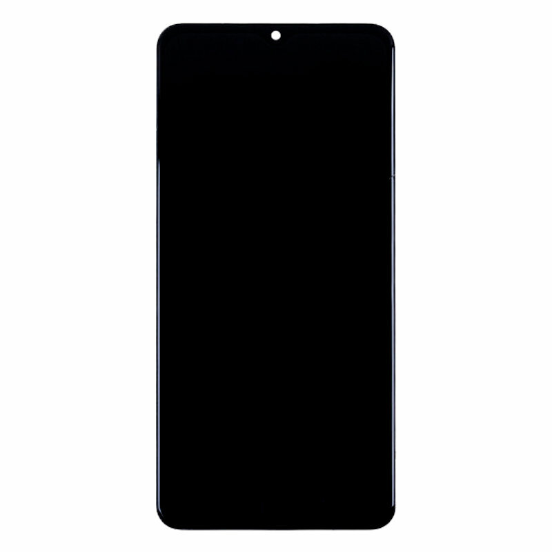 Дисплей для Samsung A127F Galaxy A12 Nacho модуль с рамкой и тачскрином (черный) (оригинальный LCD)