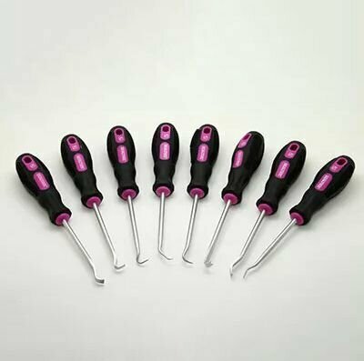 Набор крючков для демонтажа уплотнительных колец сальников, 8 предметов в кейсе