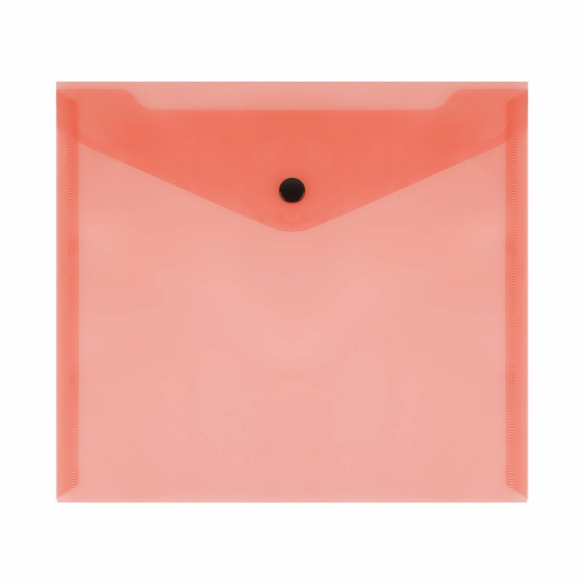 Папка-конверт на кнопке Бюрократ, А5+, 180мкм, красные, комплект 10 шт.