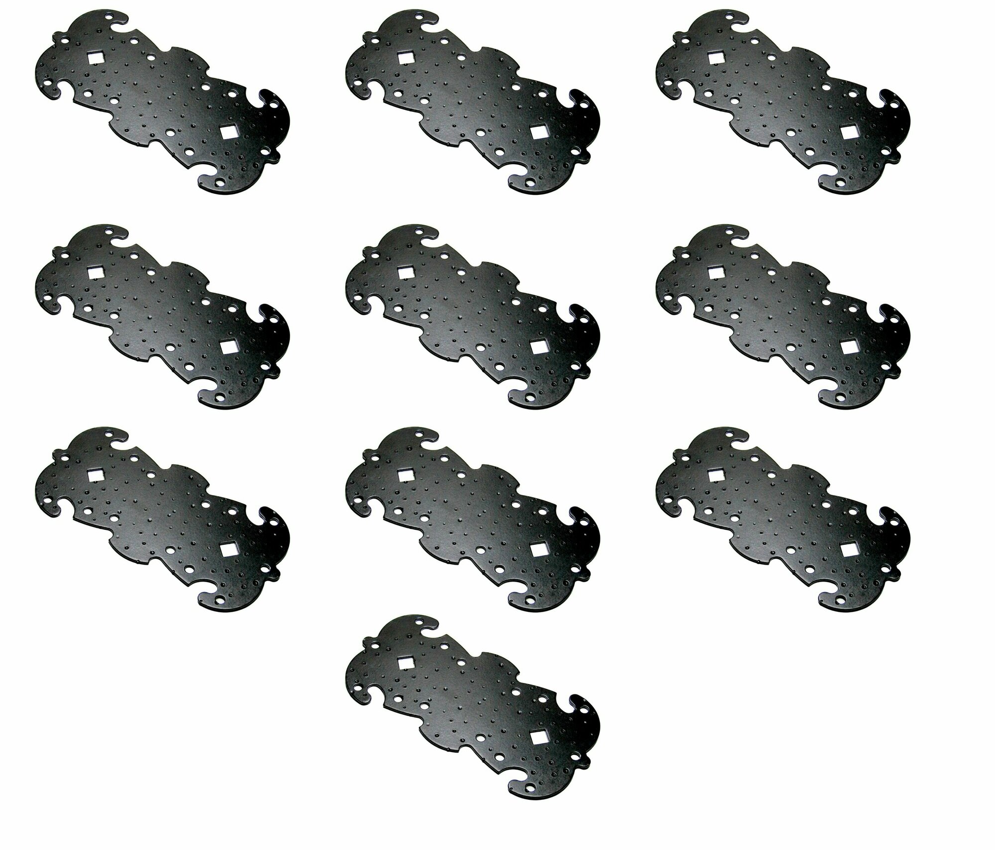 Пластина крепёжная фигурная ноэз ПКФ 205-100-SL черный матовый (комплект 10 штук)