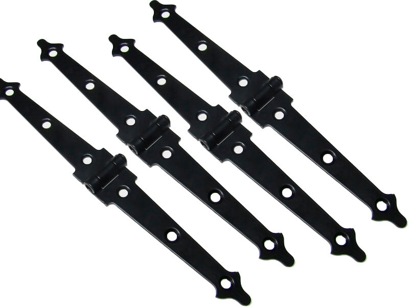 Петля-стрела двойная мебельная ноэз ПС2М-150-SL черный матовый (комплект 4 штуки)