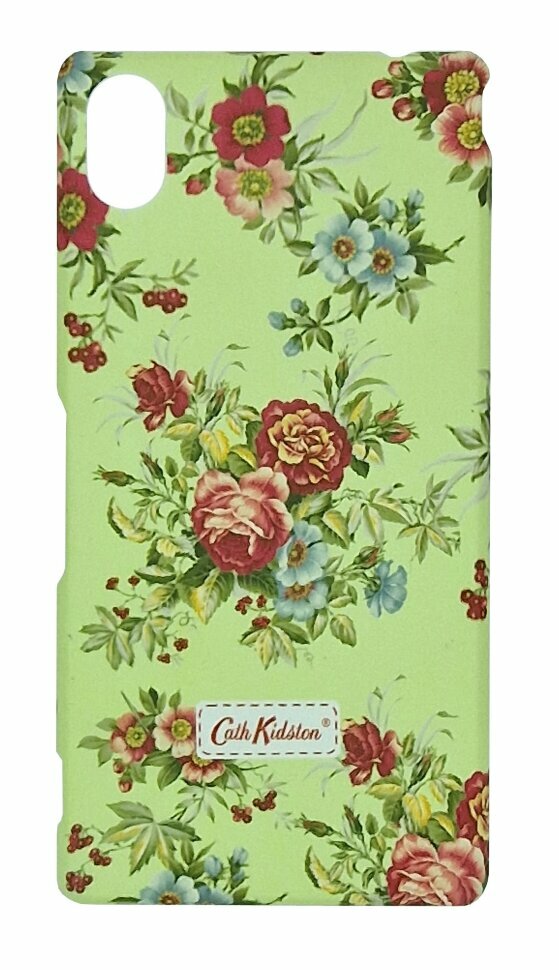 Накладка CathKidston пластиковая для Sony Xperia M4 Aqua фисташковая с цветами