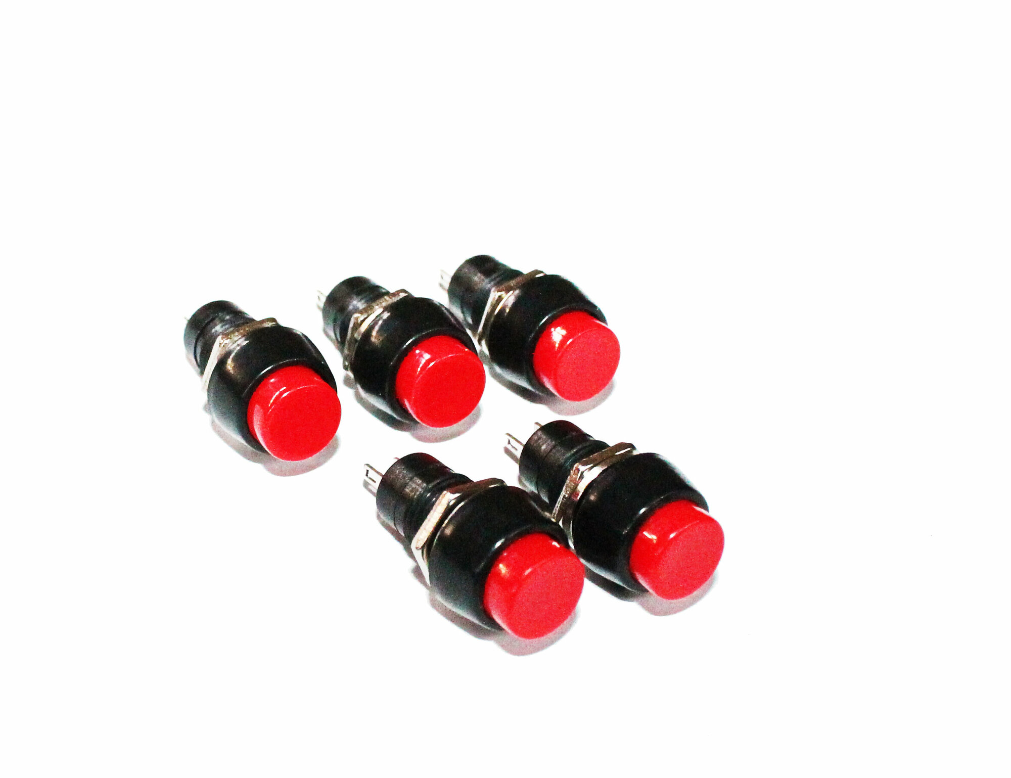 ВК кнопка OFF-(ON) (2-х поз.) 12/24В-3А (PBS-20A-2) красная без фиксации d14.5 x 25мм