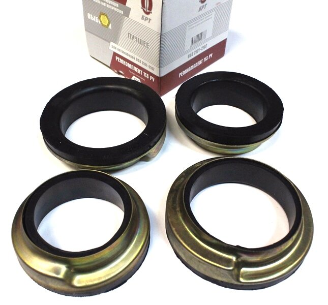 Подушка пружины ВАЗ 2101 перед, зад. рем/к т (4подушки, 4чашки) (ОАО БРТ)