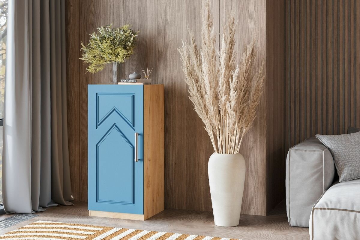 Комод Эверест-1 МДФ Аквамарин для одежды однодверный 35*90*40