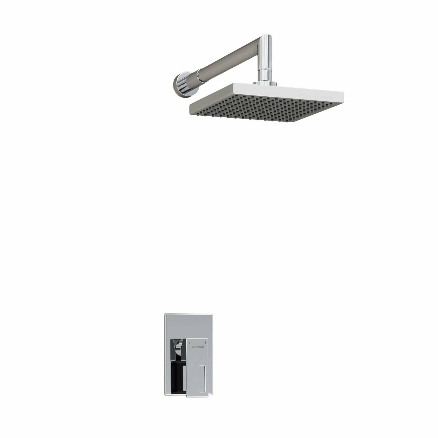 Встраиваемый комплект для душа с верхней душевой насадкой, хром, WasserKRAFT A12528