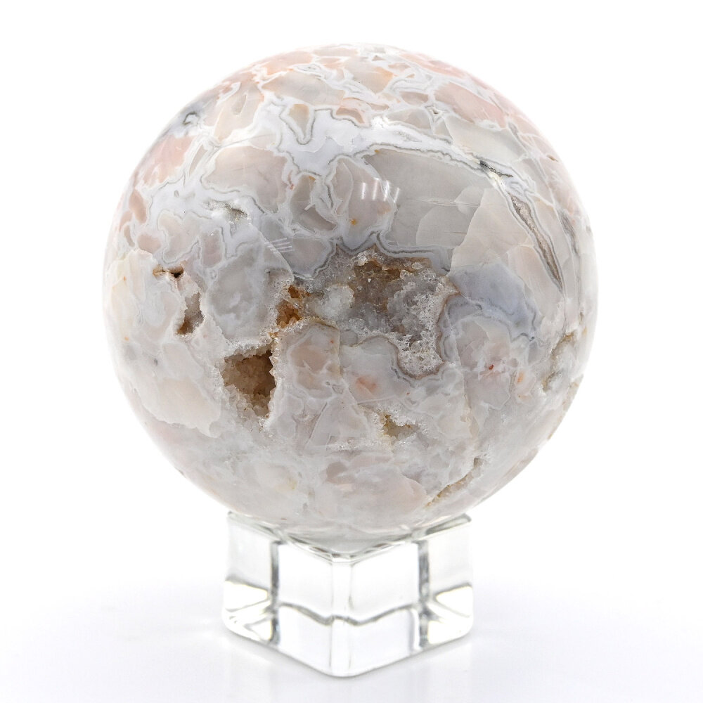 Шар из агата розового, диаметр 63мм .