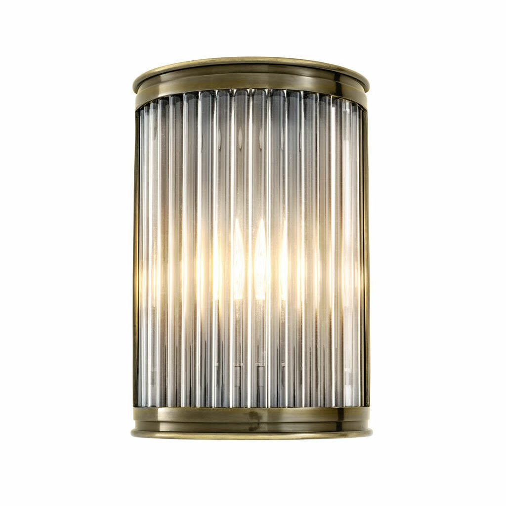 Настенный светильник Delight Collection Crystal bar Alice brass KM0767W-1 brass, Прозрачный, E14, 1 x 40 Вт.