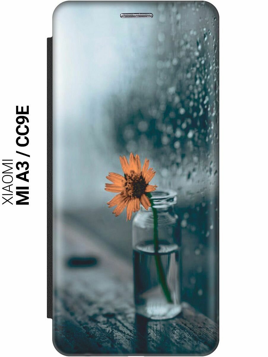 Чехол-книжка на Xiaomi Mi A3, CC9e, Сяоми Ми А3, Ми СС9е c принтом "Осенняя меланхолия" черный