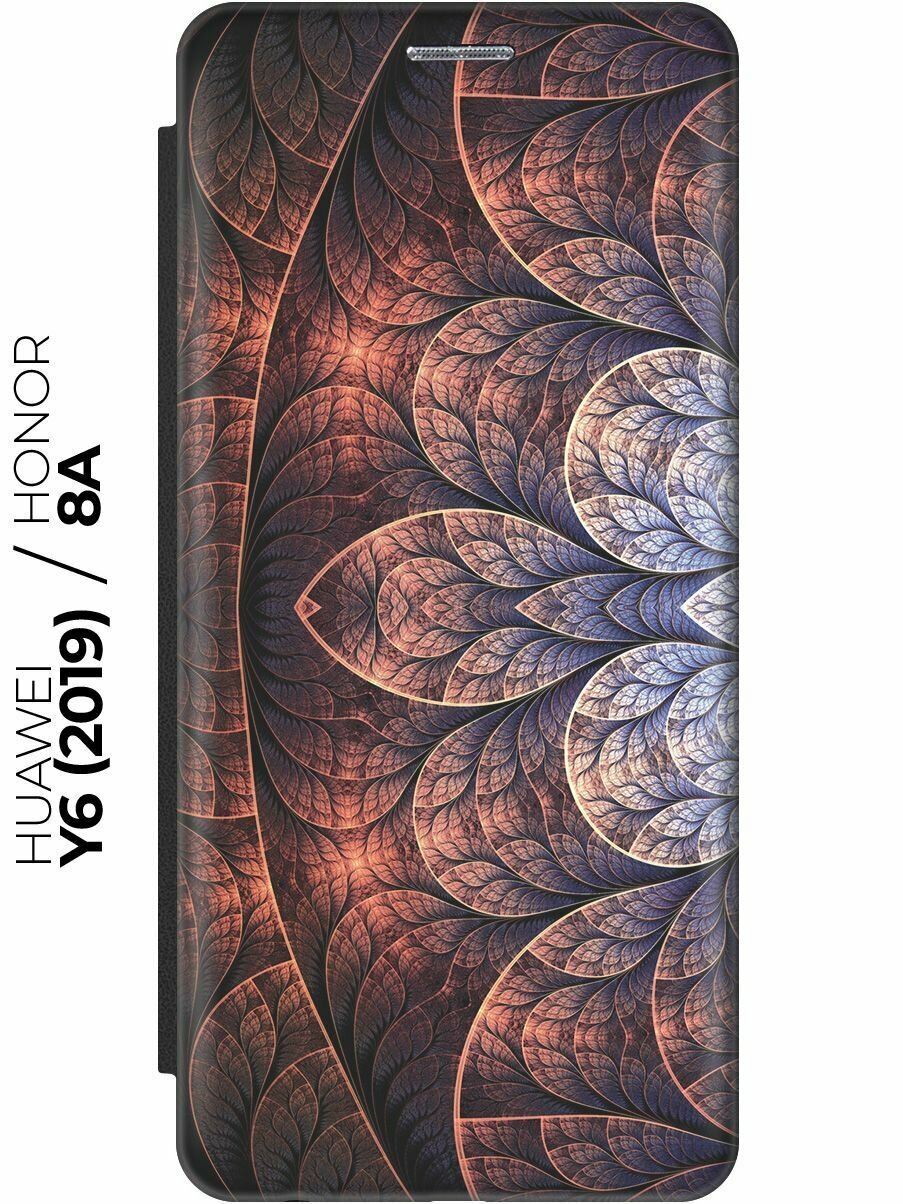 Чехол-книжка Умиротворенность на Honor 8A / 8A Pro / Huawei Y6 (2019) / Y6 Prime (2019) / Хонор 8а / 8а Про / Хуавей У6 2019 / У6 Прайм 2019 черный