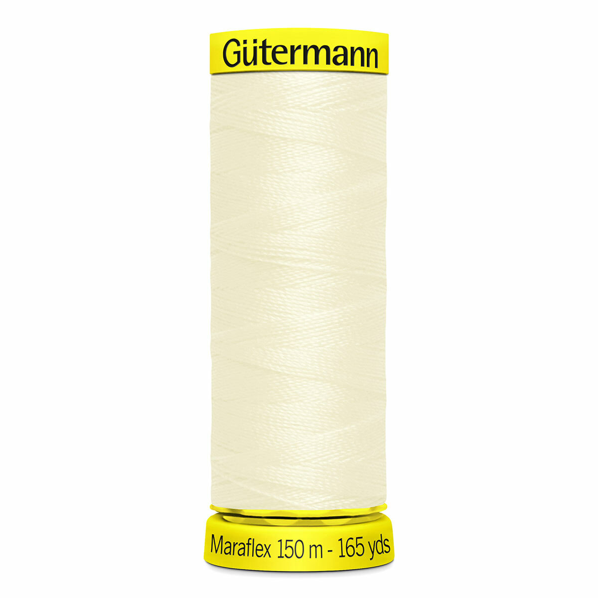 Нитки швейные Gutermann Maraflex 120 для эластичных, трикотажных материалов, 150 м, 100% ПБТ, 5 шт (001 молочный)