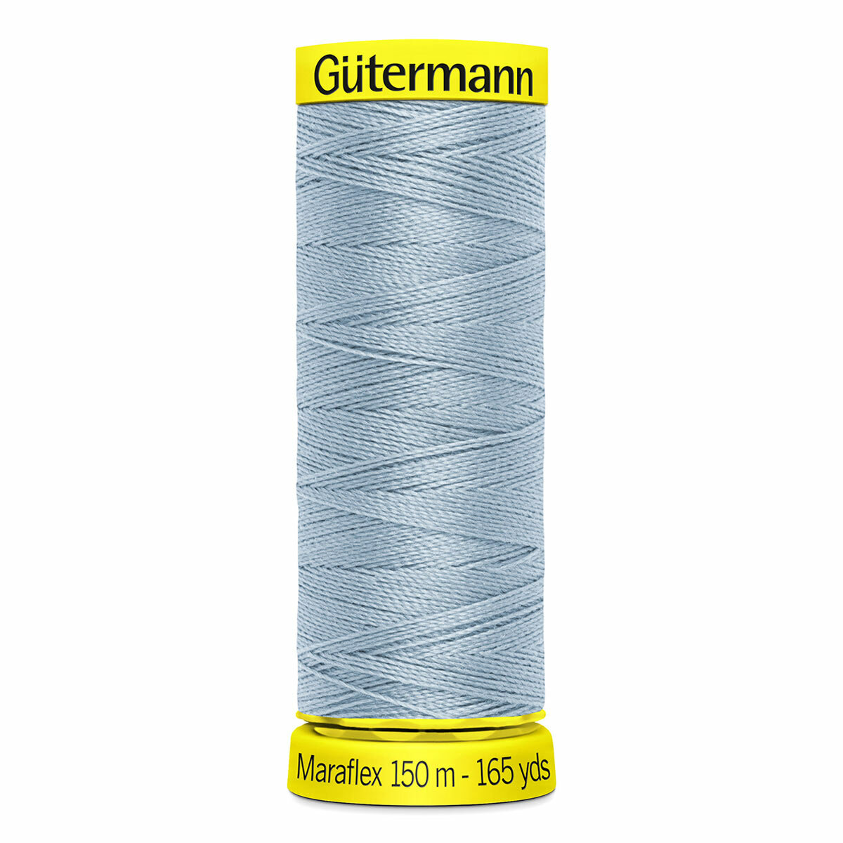 Нитки швейные Gutermann Maraflex 120 для эластичных, трикотажных материалов, 150 м, 100% ПБТ, 5 шт (075 бледный джинс)