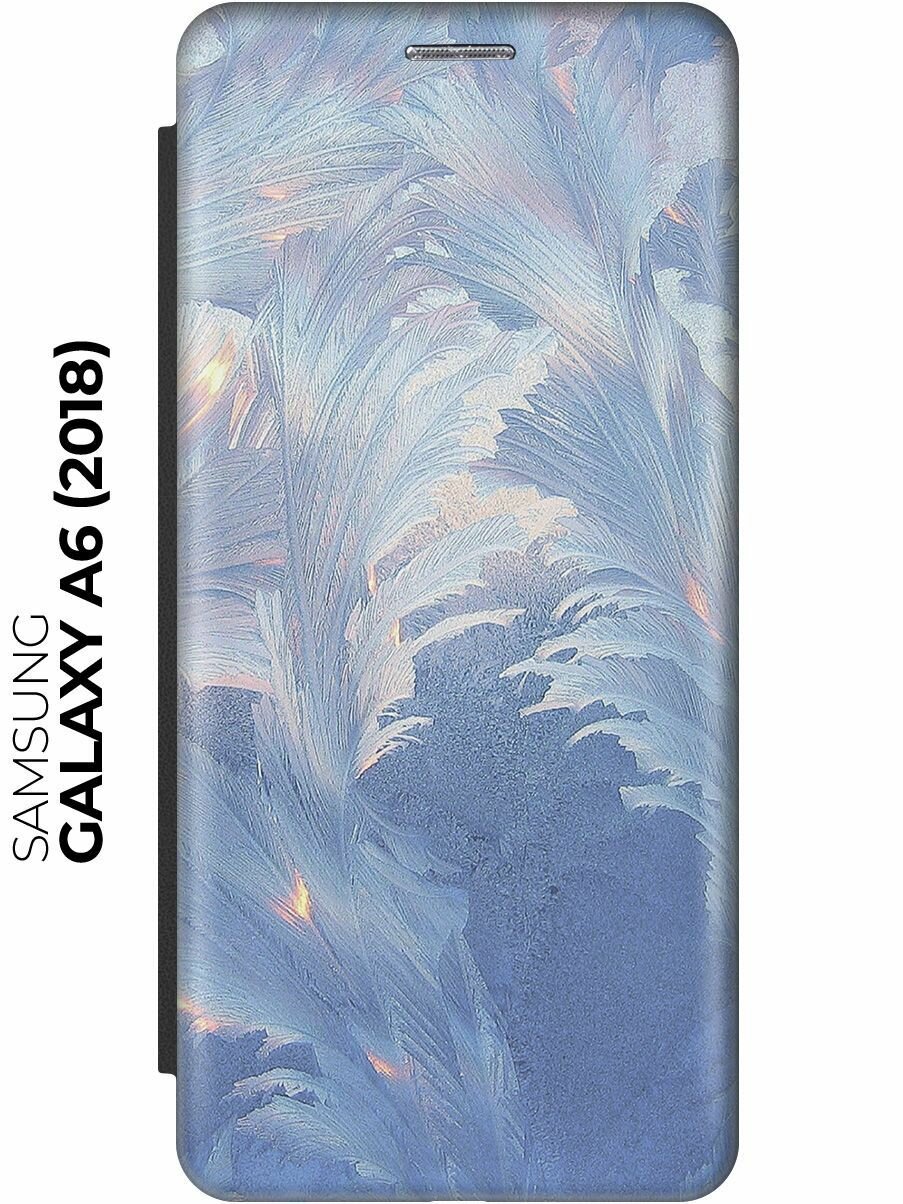 Чехол-книжка Изморозь на Samsung Galaxy A6 (2018) / Самсунг А6 2018 черный