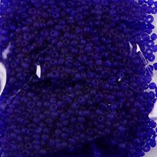 Бисер AS-M8 синий прозрачный матовый (11/0) 2.1 мм 20 г, цена за 1 уп.
