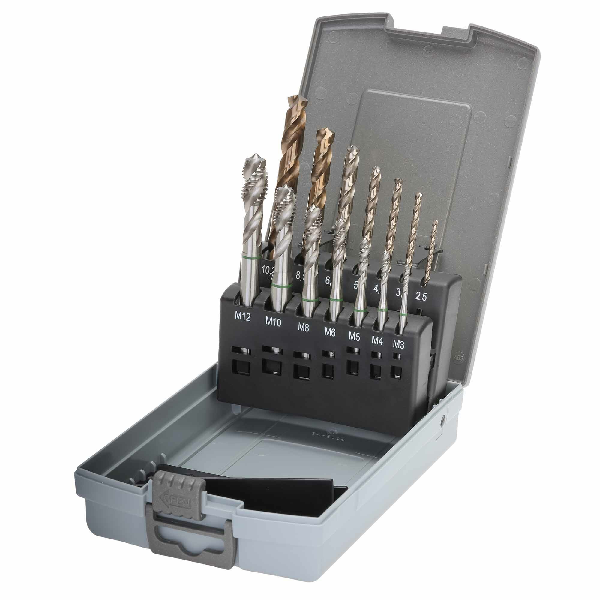 Набор машинных метчиков Ruko M3-M12 HSSE DIN371/376 14пр 245052RO