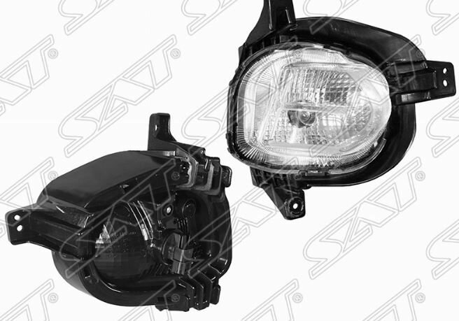 Противотуманная фара SAT ST260044, для Hyundai Solaris, передняя, галогенная и светодиодная
