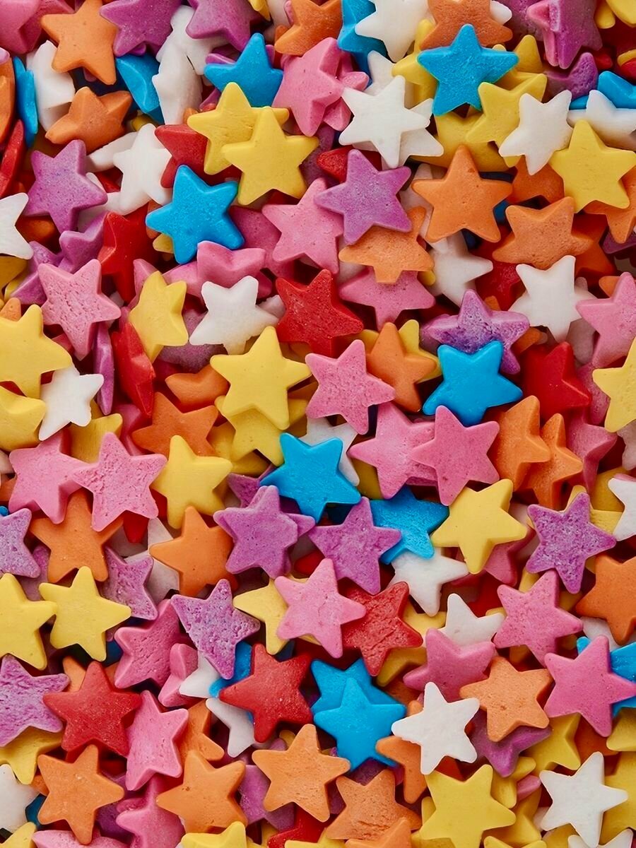 Посыпки кондитерские декоративные сахарные, звезды разноцветные 750 грамм
