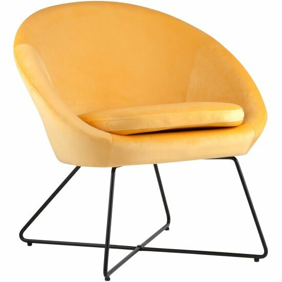 Кресло Stool Group Колумбия, вельвет, оранжевый