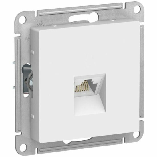 Розетка компьютерная Systeme Electric (schneider Electric) AtlasDesign RJ45 кат. 5Е механизм лотос, ATN001383