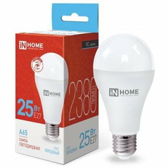 Светодиодная лампа IN Home LED-A65-VC 25Вт 230В E27 6500К 2380лм 4690612024103