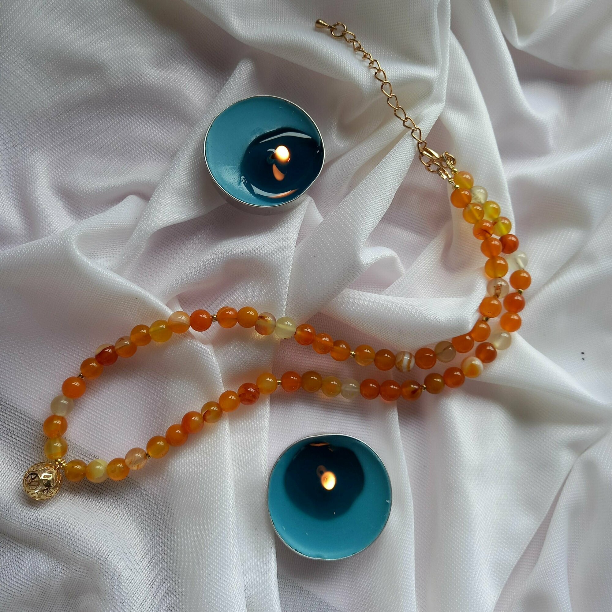 Колье, агат