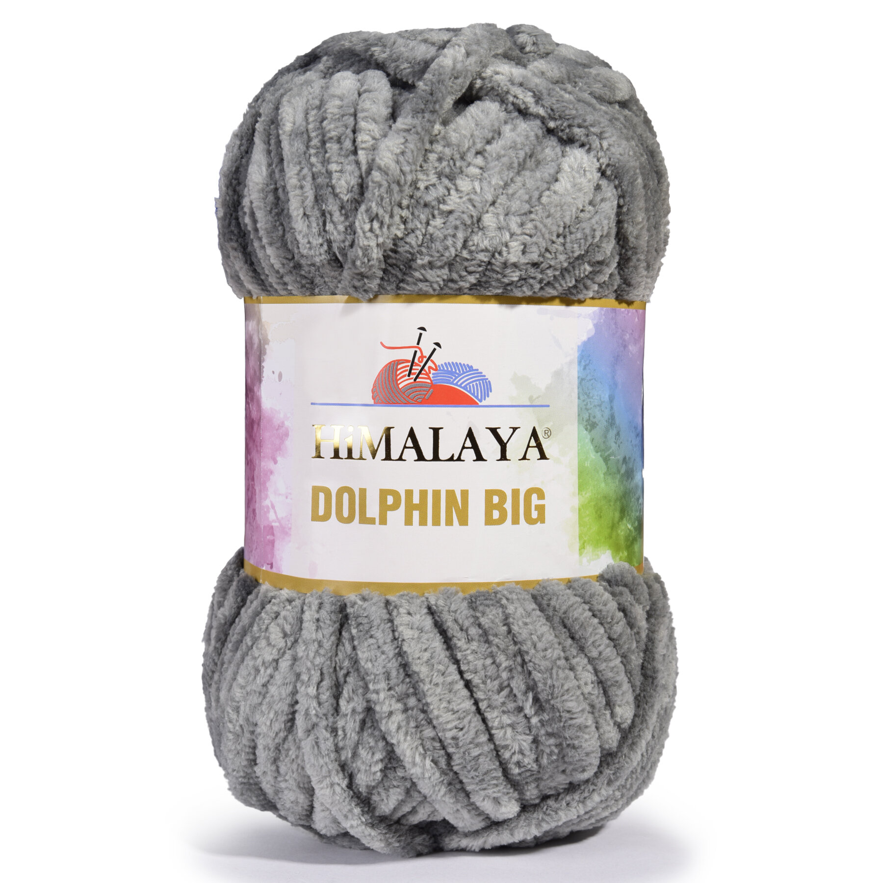 Пряжа Himalaya DOLPHIN BIG 100% Полиэстер, 200гр/80м, (76721 темно-серый) 1 упаковка (3 мотка)