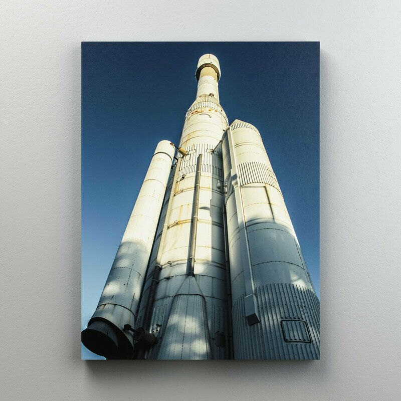Интерьерная картина на холсте "Ракета Ариан", размер 22x30 см