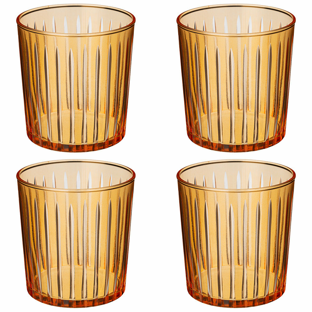 Набор стаканов из 4 штук sicilia amber 380мл KSG-312-111