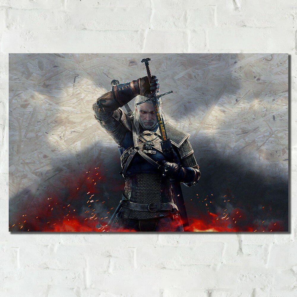 Картина интерьерная на рельефной доске ОСП Игры Witcher 3 Wild Hunt - 14386