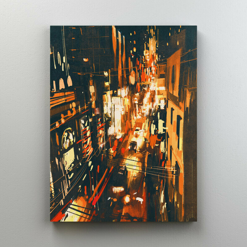 Интерьерная картина на холсте "Проспект Чикаго" размер 30x40 см