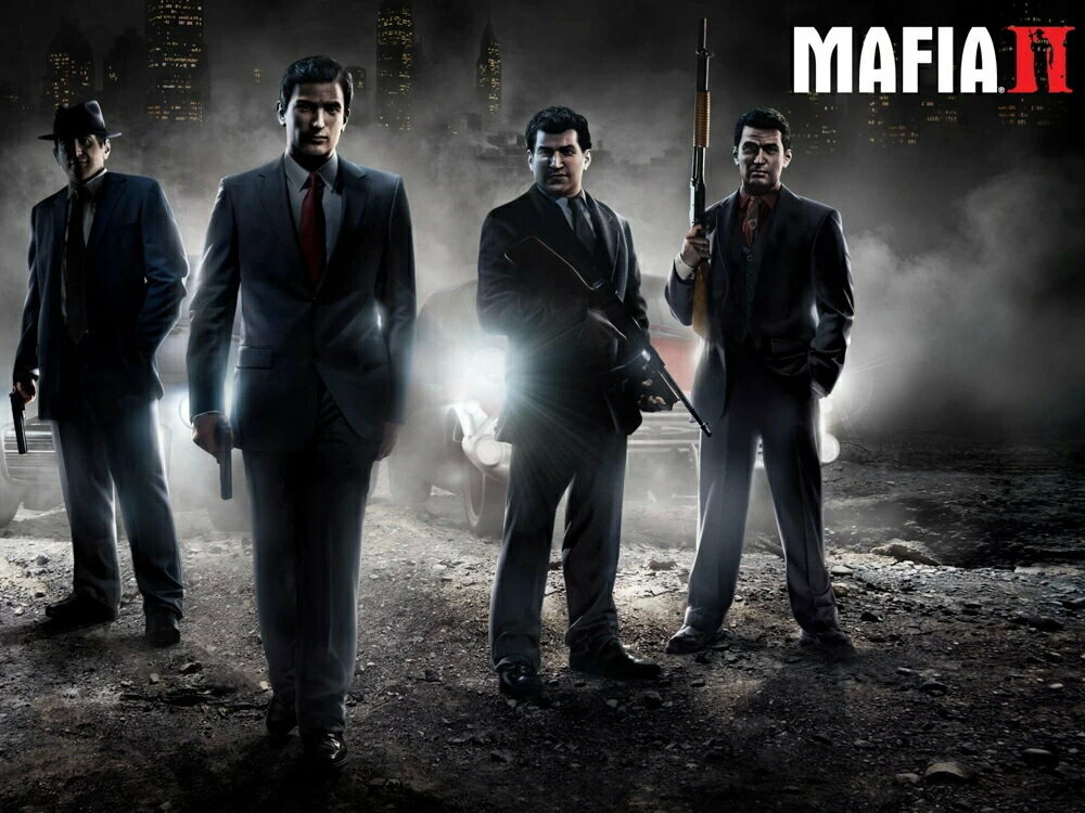 Плакат, постер Mafia 2, Мафия 2 на холсте, размер 21х30см