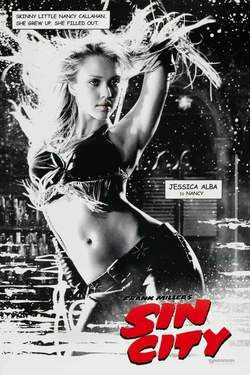 Плакат, постер Город грехов (Sin City, 2005г) на бумаге, размер 21х30см