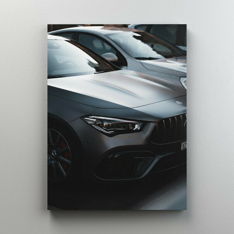 Интерьерная картина на холсте "Автомобиль Mercedes AMG gt 63 купе" размер 30x40 см