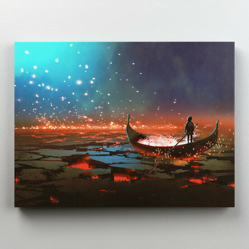 Интерьерная картина на холсте "Фантастический мир иллюзий" размер 30x22 см