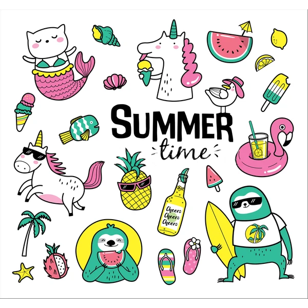 Наклейки стикеры Лето 2023