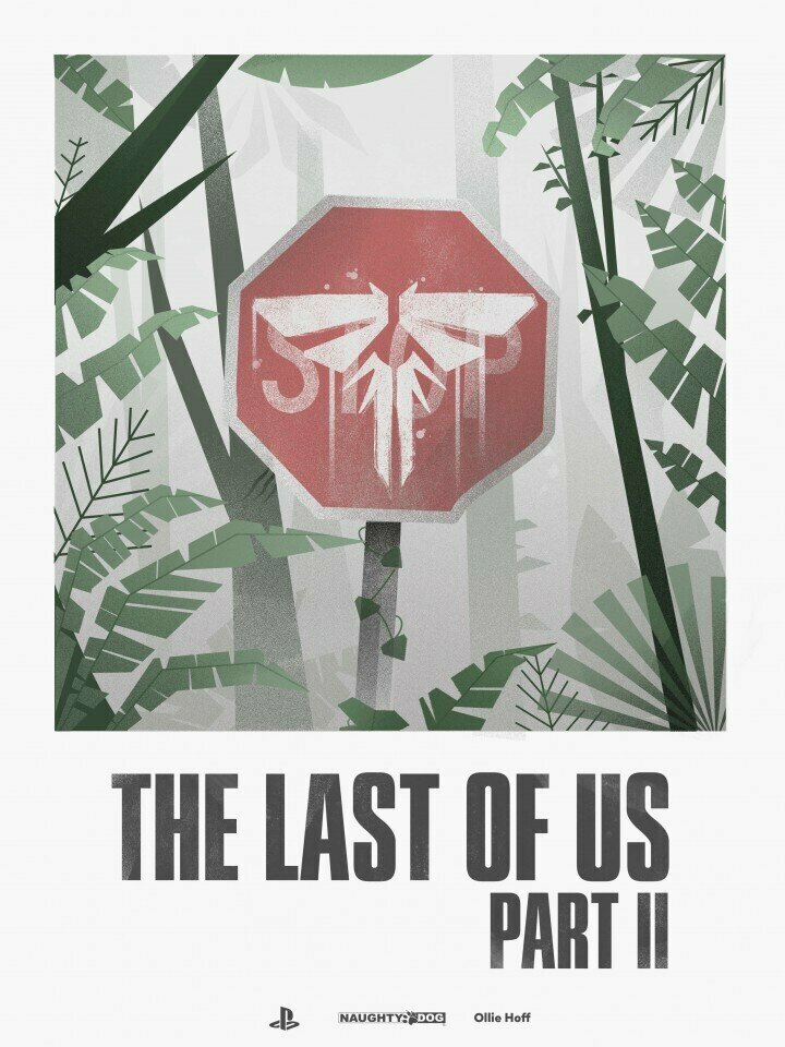 Плакат, постер The Last of Us II, Одни из нас 2 на холсте, размер 60х84см