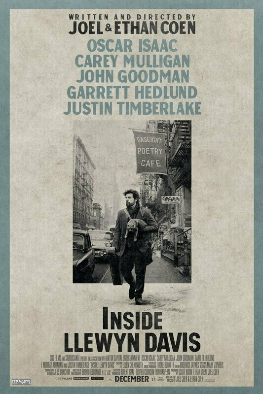 Плакат, постер Внутри Льюина Дэвиса (Inside Llewyn Davis), Итан Коэн, Джоэл Коэн на холсте, размер 60х84см