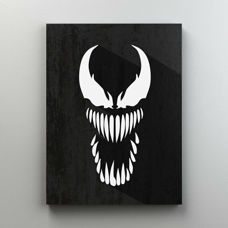 Интерьерная картина на холсте "Лик Веном - арт" размер 22x30 см