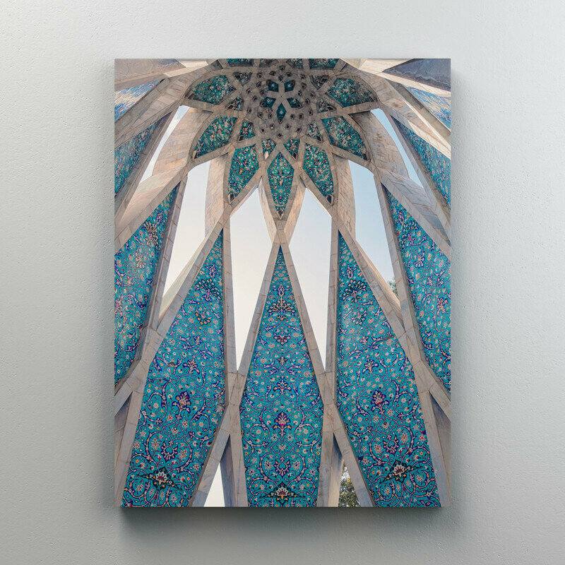 Интерьерная картина на холсте "Мавзолей Омара Хайяма - Нишапур" размер 22x30 см