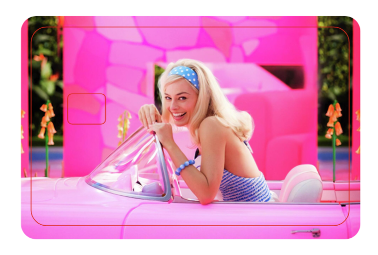 Наклейка на банковскую карту, стикер на карту, маленький чип, мемы, приколы, комиксы, стильная наклейка мемы, Барби, Barbie