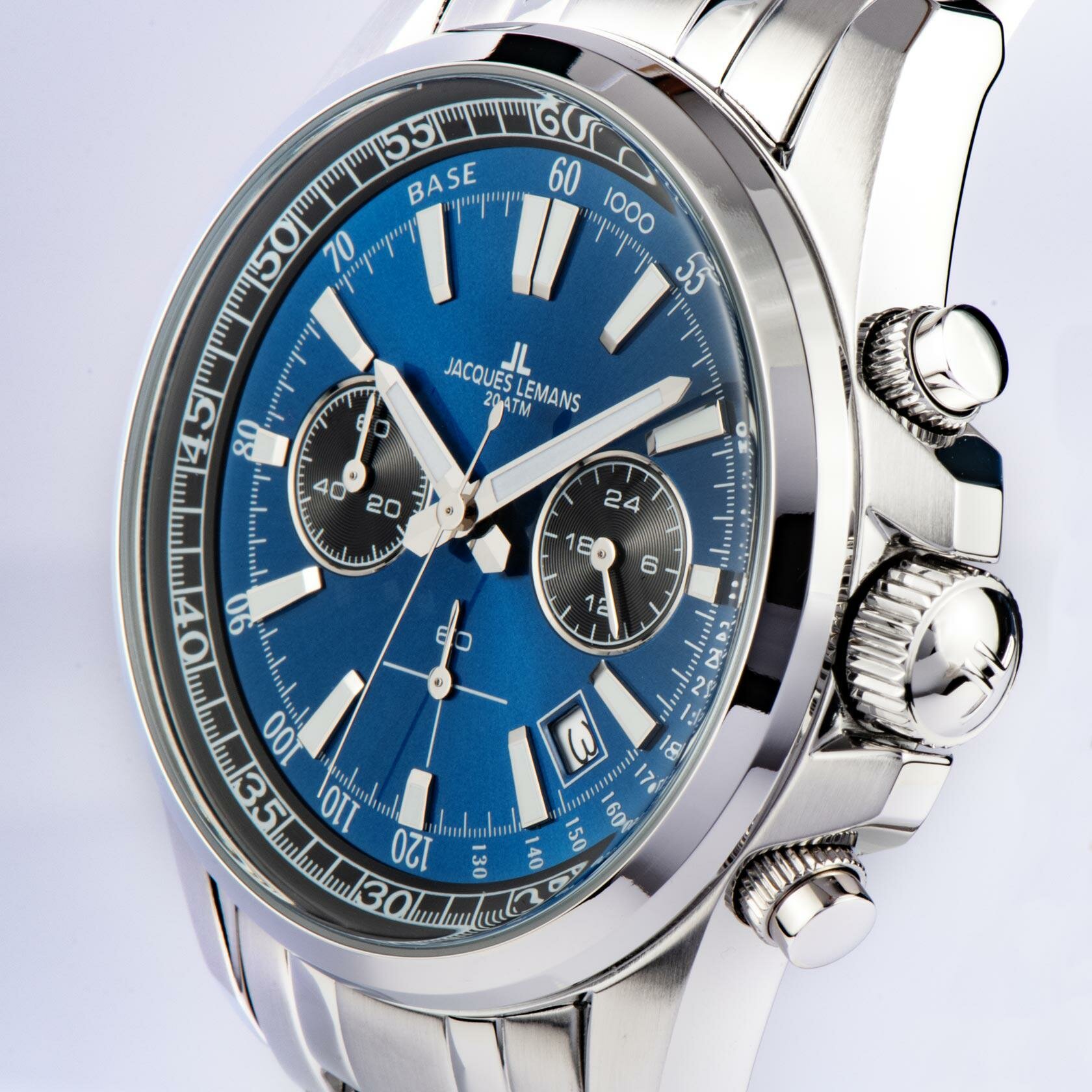 Наручные часы JACQUES LEMANS, синий, серебряный, черный, бирюзовый, серый — фото 1