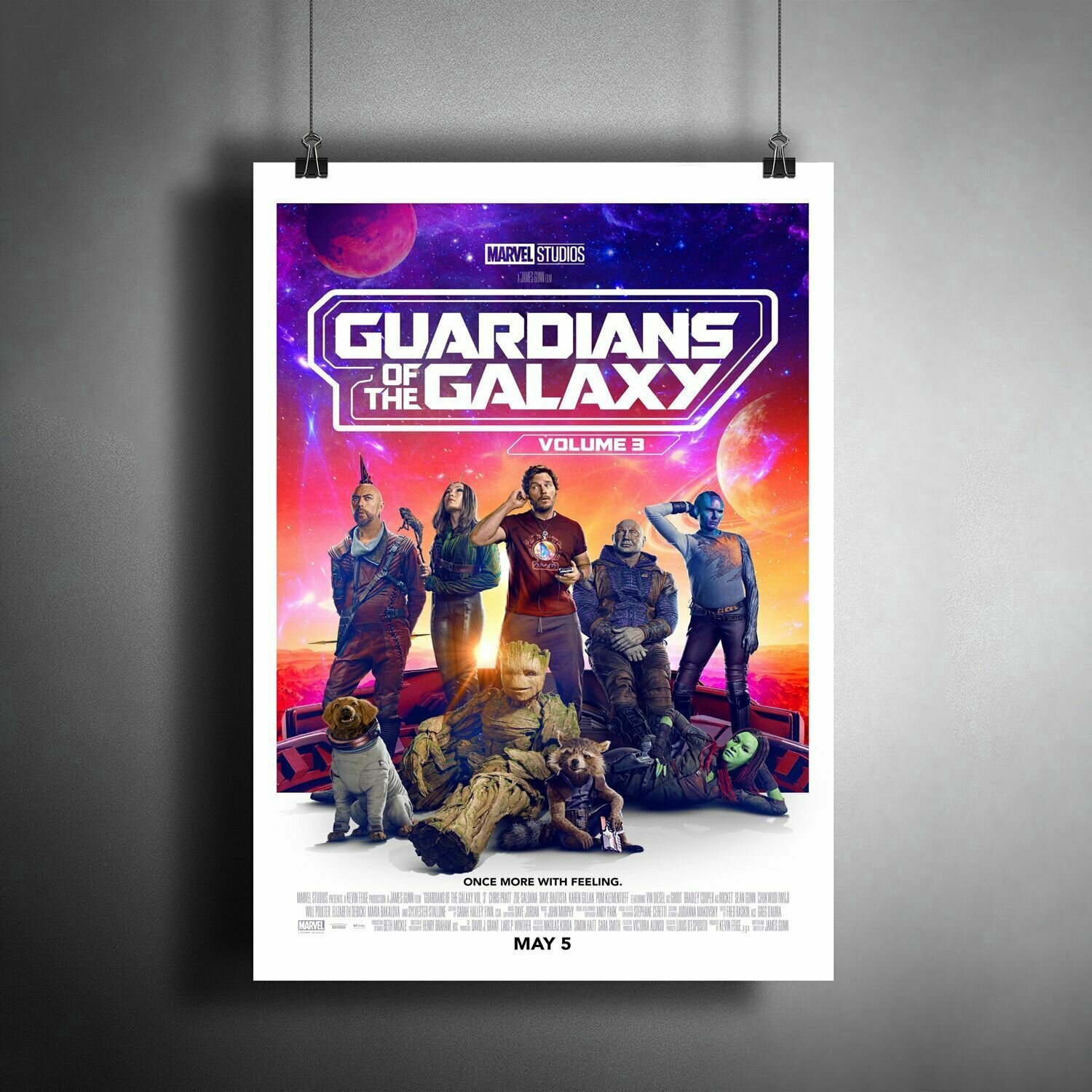 Постер плакат для интерьера "Фильм: Стражи Галактики 3. Guardians of the Galaxy Vol. 3" / A3 (297 x 420 мм)