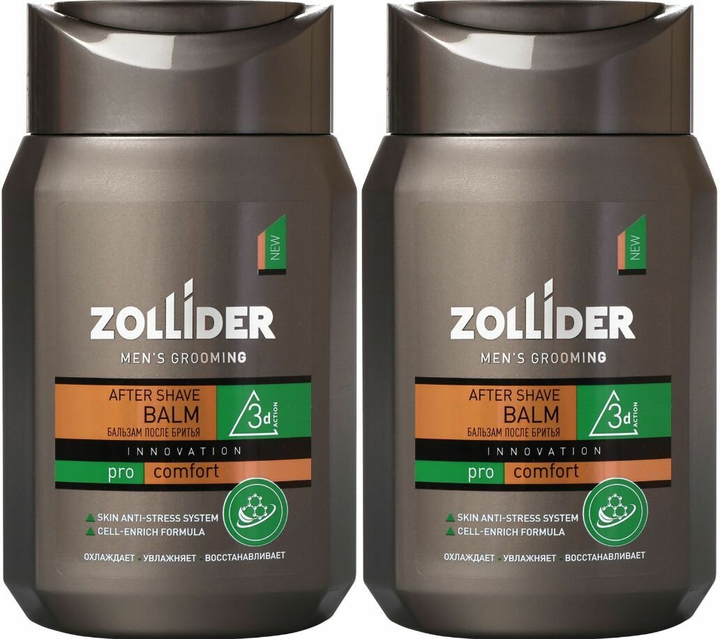 Zollider Бальзам после бритья Pro Comfort, для чувствительной кожи, охлаждающий, 150 мл, 2 шт