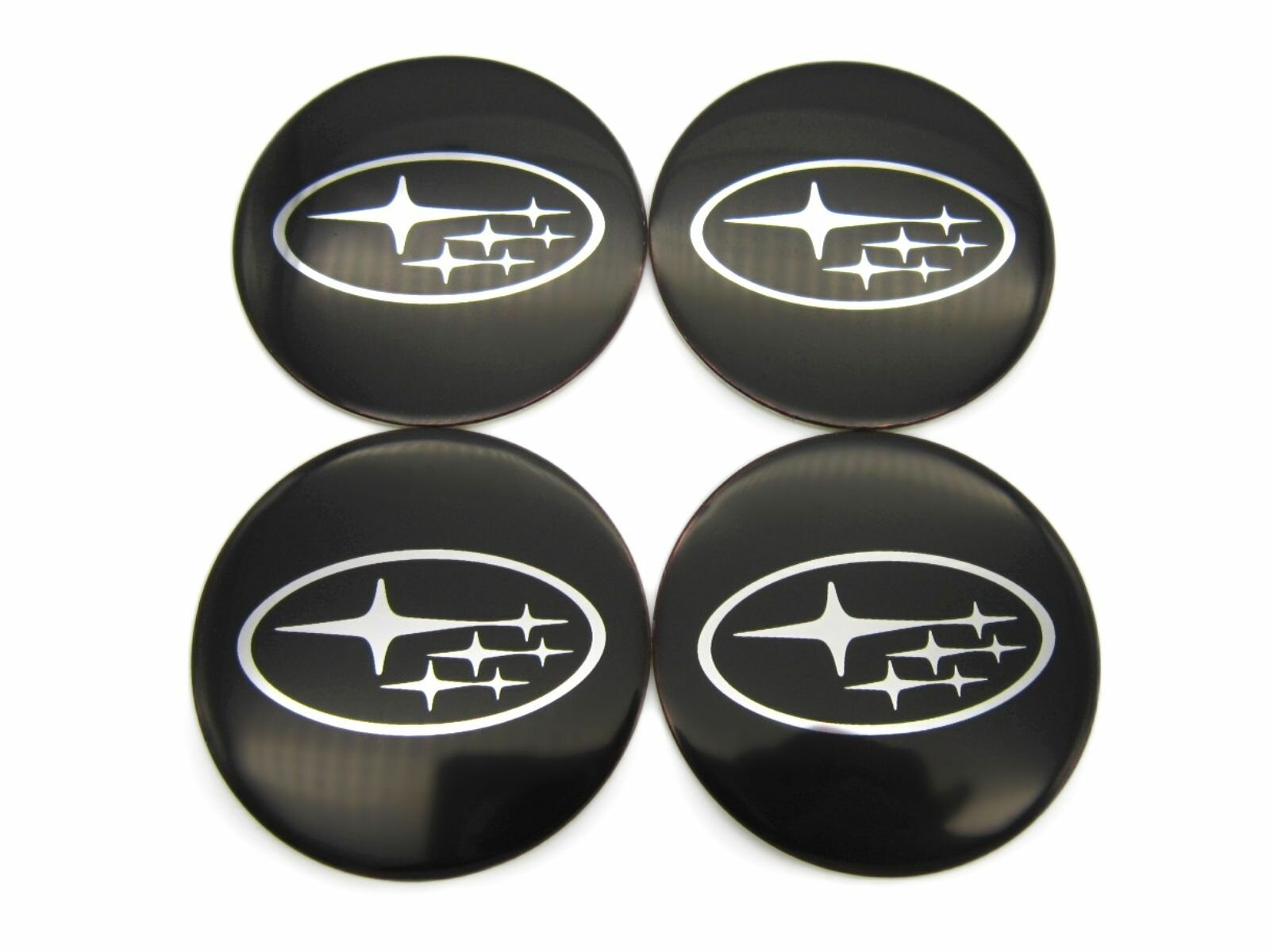 Наклейки на колесные диски Субару черные/ Subaru black D-45mm